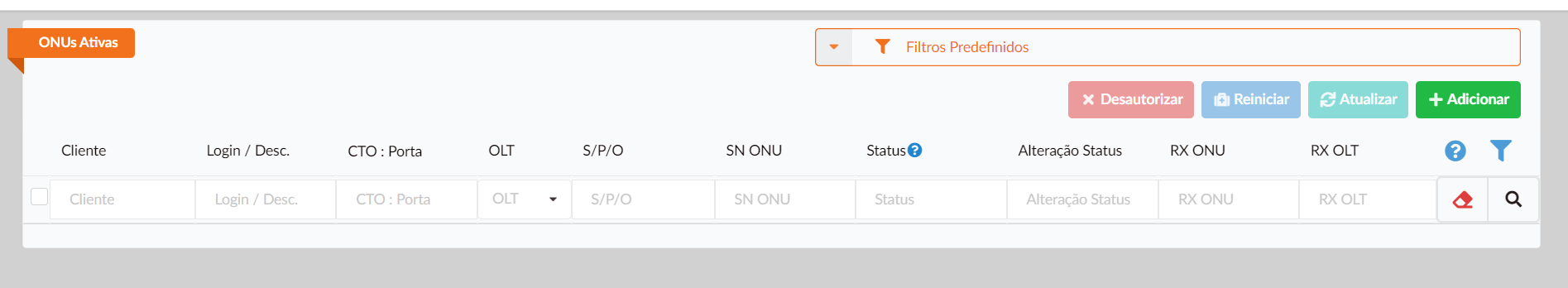 Tela Inicial e Sistemas de Busca | Wiki OLT Cloud